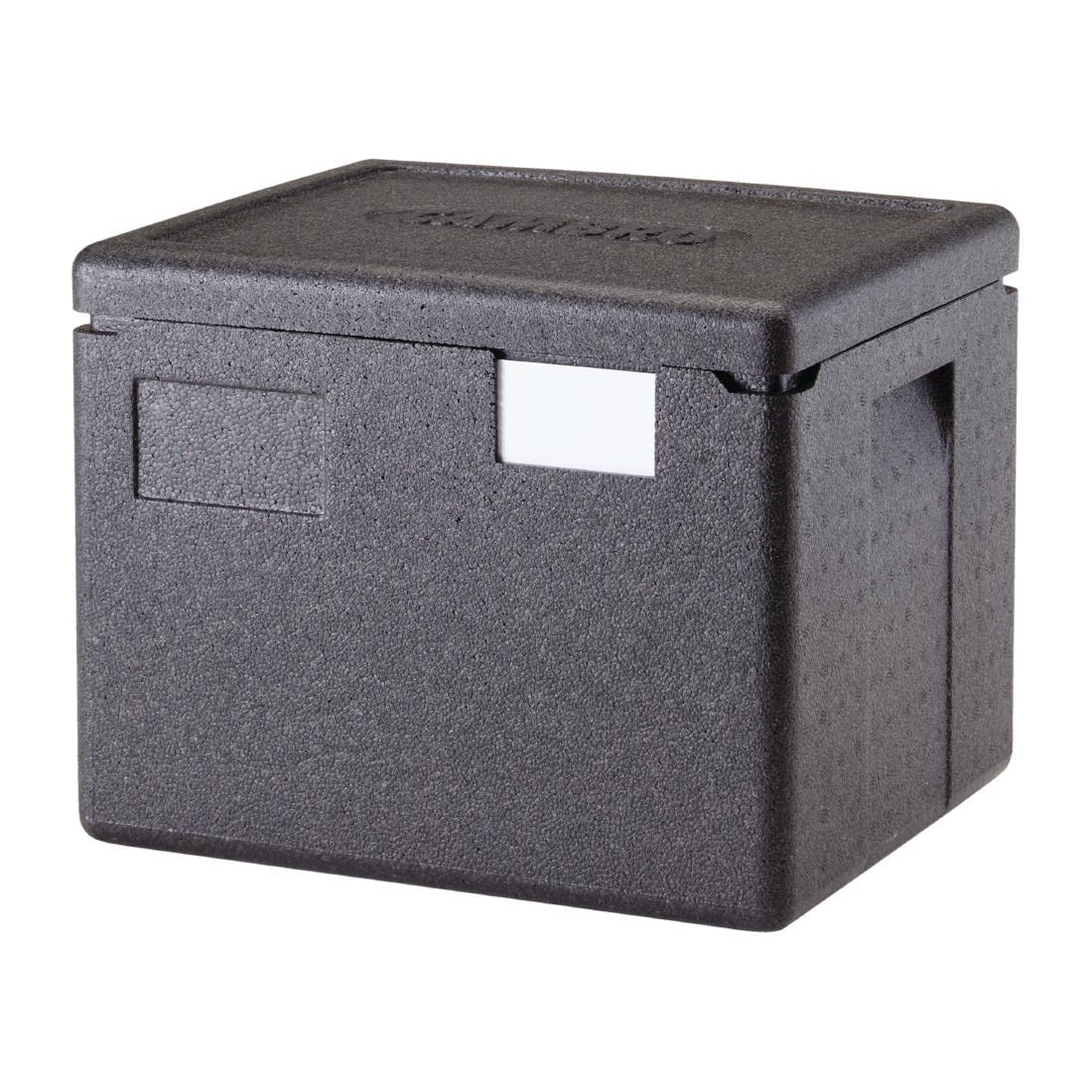 Cambro Cam GoBox Black Plastic Top Loading Half Pan Carrier - 15 2/5"L x 13"W x 12 2/5"H