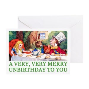 cafepress a very merry unbirthday folded greeting card matte