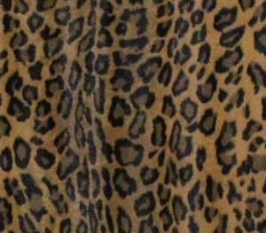 vinyl upholstery leopard tobacco fabric fake leather / 54" wide/sold by the yard