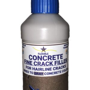 Bluestar Flexible Concrete Hairline Crack Filler (Gray), DIY- No Special Tools Needed. Fill Small Cracks in Concrete Driveways, Patios and Other Concrete Surfaces. 16 fl. oz. Bottle.