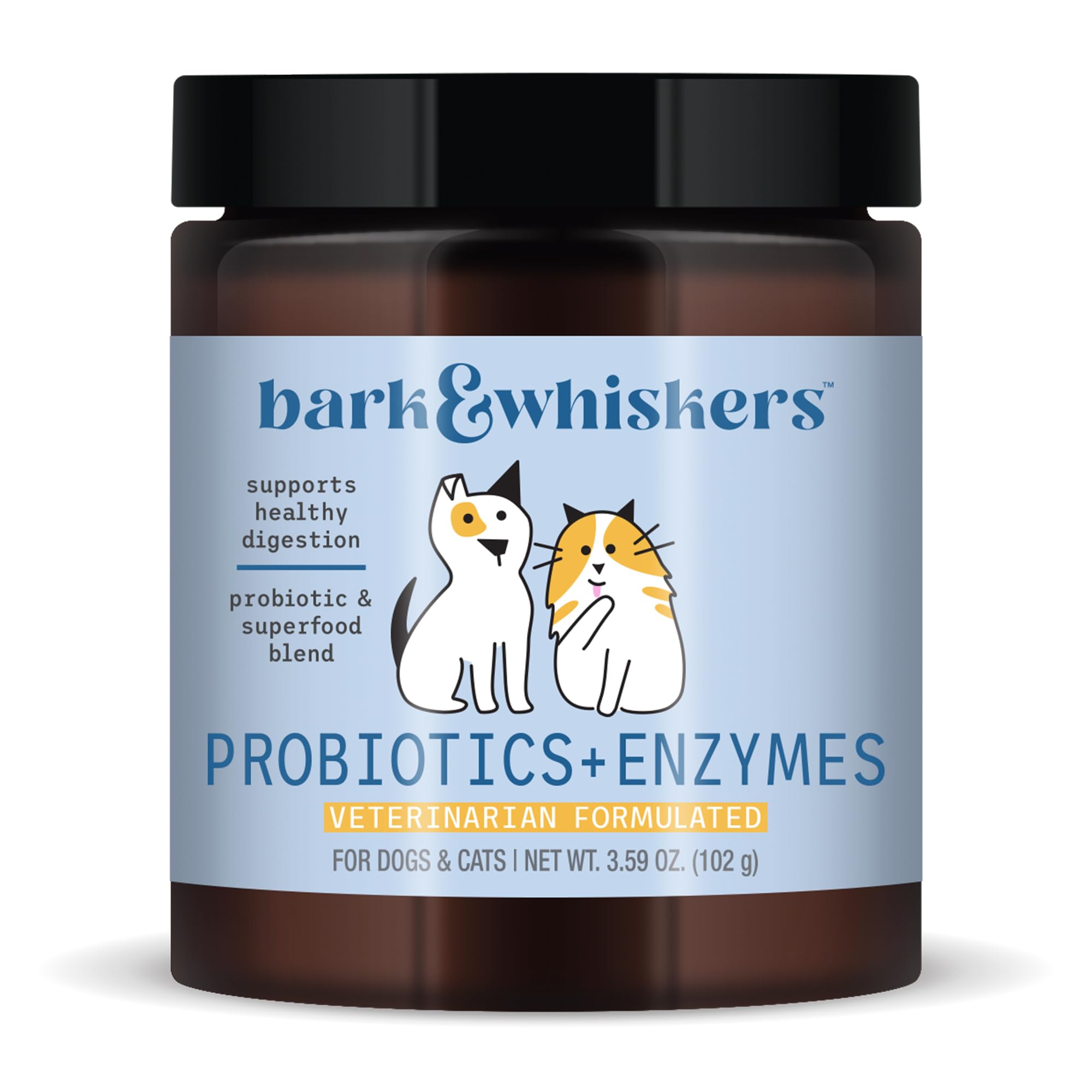 Bark & Whiskers, Probiotics + Enzymes 3.59 oz, Non GMO, Gluten Free, Soy Free, Dr. Mercola