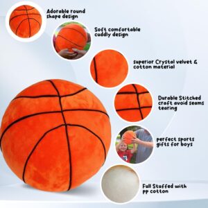 T play Basketball Plush Baby Room: Soft Boys Stuffed Sports Ball Pillow - Throw Decor Toys 1-3 Year Old