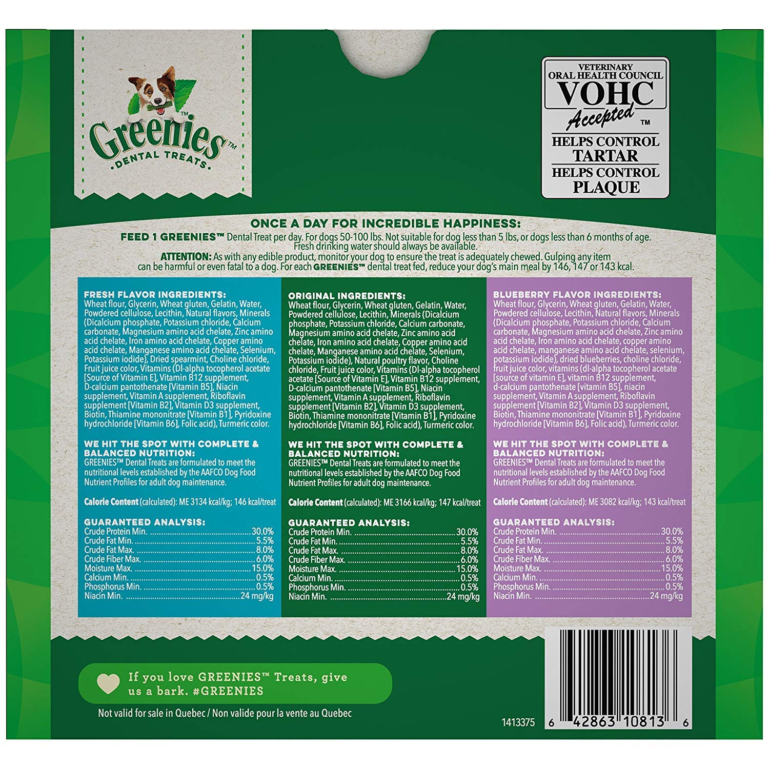 GREENIES Large Natural Dog Dental Care Chews Oral Health Dog Treats 3-Flavor Variety Pack, (3) 12 oz. Pouches