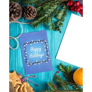 36 Pack Christmas Cards with Envelopes 4x6, Happy Holidays, Seasons Greetings, 6 Lights Designs