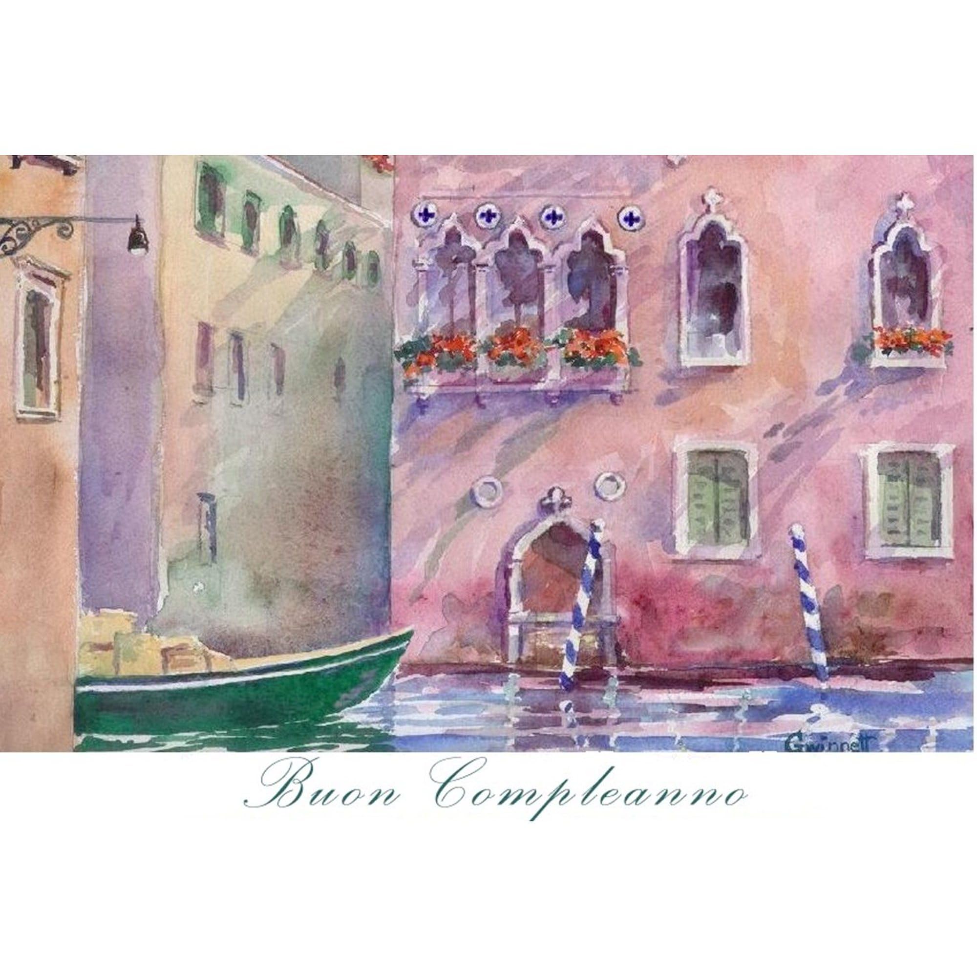 CafePress Venice Italian Birthday Card Folded Greeting Card Matte