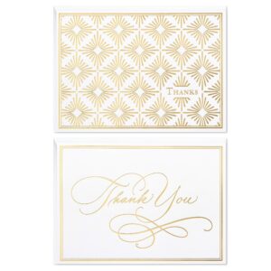 hallmark thank you cards assortment, gold foil scroll (50 thank you notes with envelopes for wedding, bridal shower, baby shower, business, graduation)