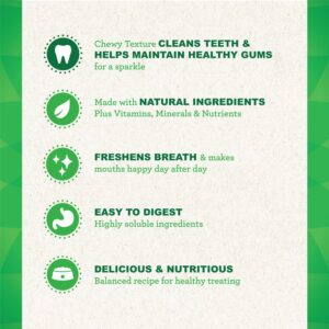 GREENIES Large Natural Dog Dental Care Chews Oral Health Dog Treats 3-Flavor Variety Pack, (3) 12 oz. Pouches