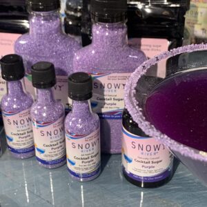 Snowy River Purple Cocktail Sugar - Kosher Certified Naturally Colored Purple Cocktail Rimmer (8oz, Medium Crystal)