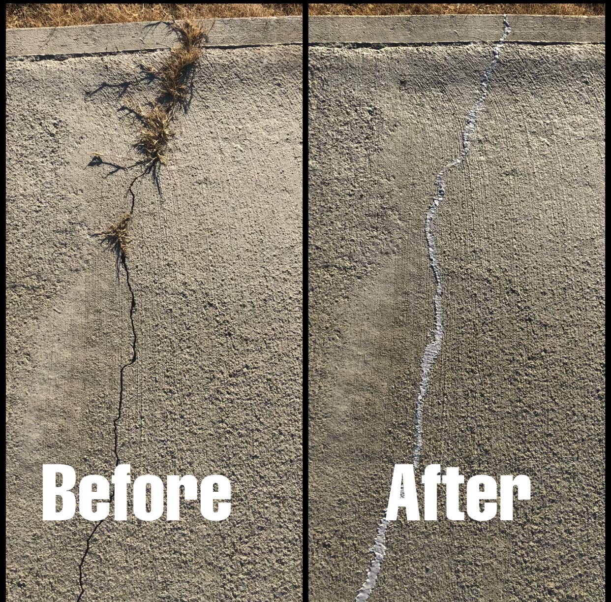 Bluestar Flexible Concrete Hairline Crack Filler (Gray), DIY- No Special Tools Needed. Fill Small Cracks in Concrete Driveways, Patios and Other Concrete Surfaces. 16 fl. oz. Bottle.