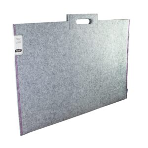 itoya midtown large format artwork carrier bag, 23x31", grey/purple