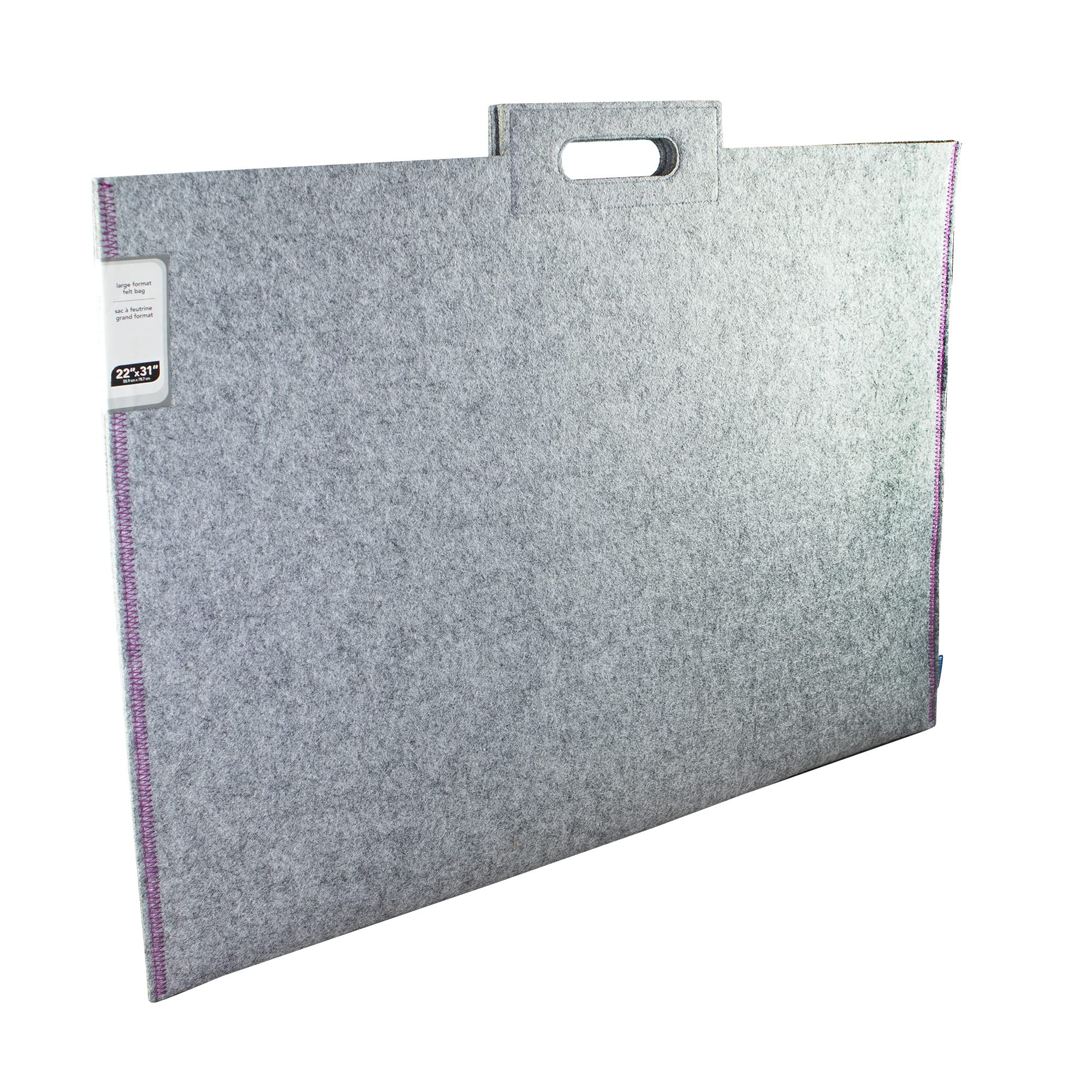 Itoya Midtown Large Format Artwork Carrier Bag, 23x31", Grey/Purple