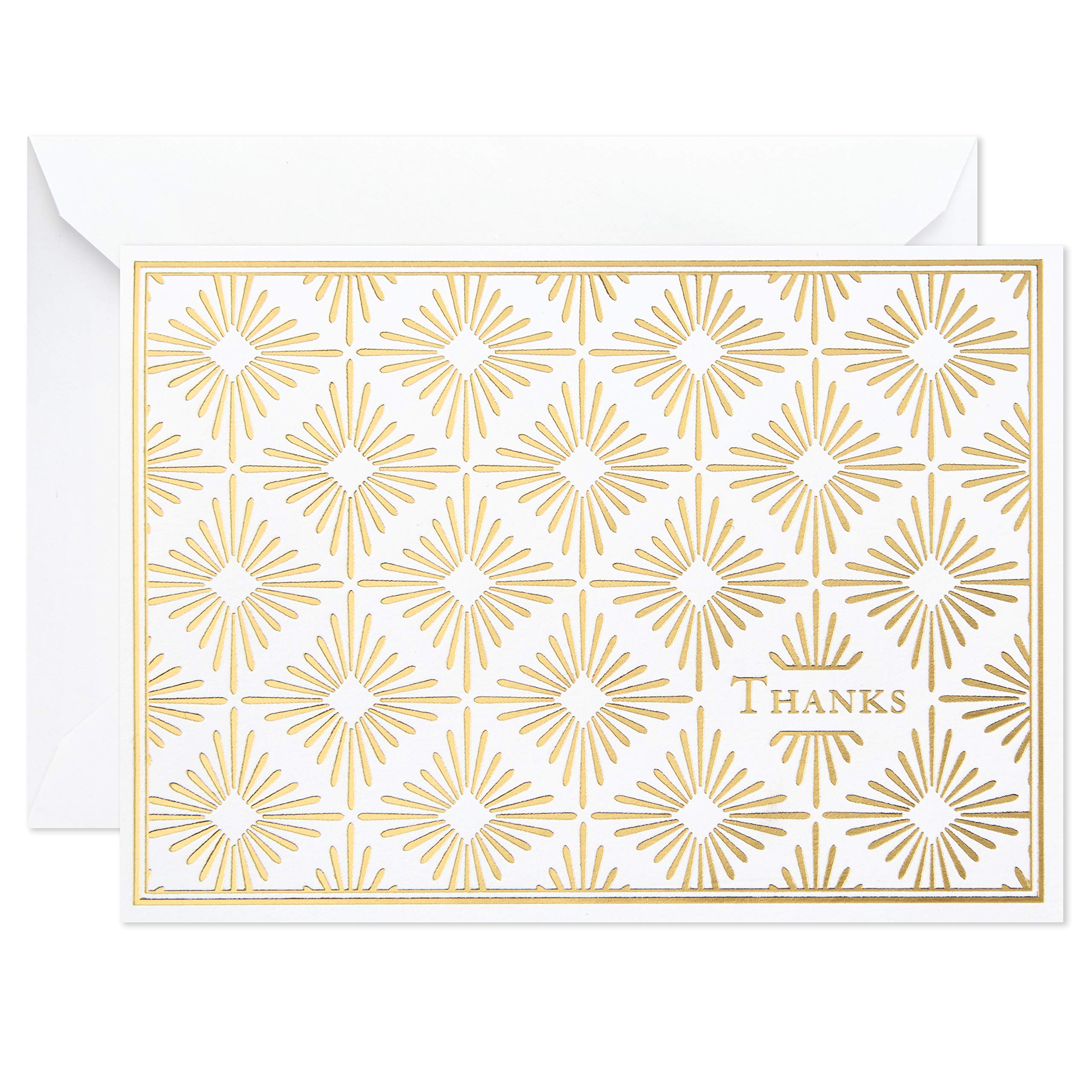 Hallmark Thank You Cards Assortment, Gold Foil Scroll (50 Thank You Notes with Envelopes for Wedding, Bridal Shower, Baby Shower, Business, Graduation)