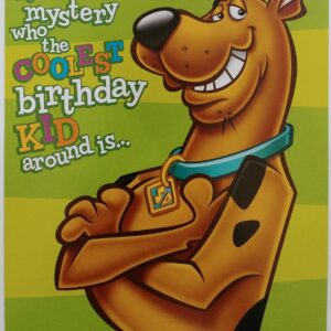 Scooby-Doo Happy Birthday Greeting Card"It's no mystery who the Coolest Birthday Kid around is"