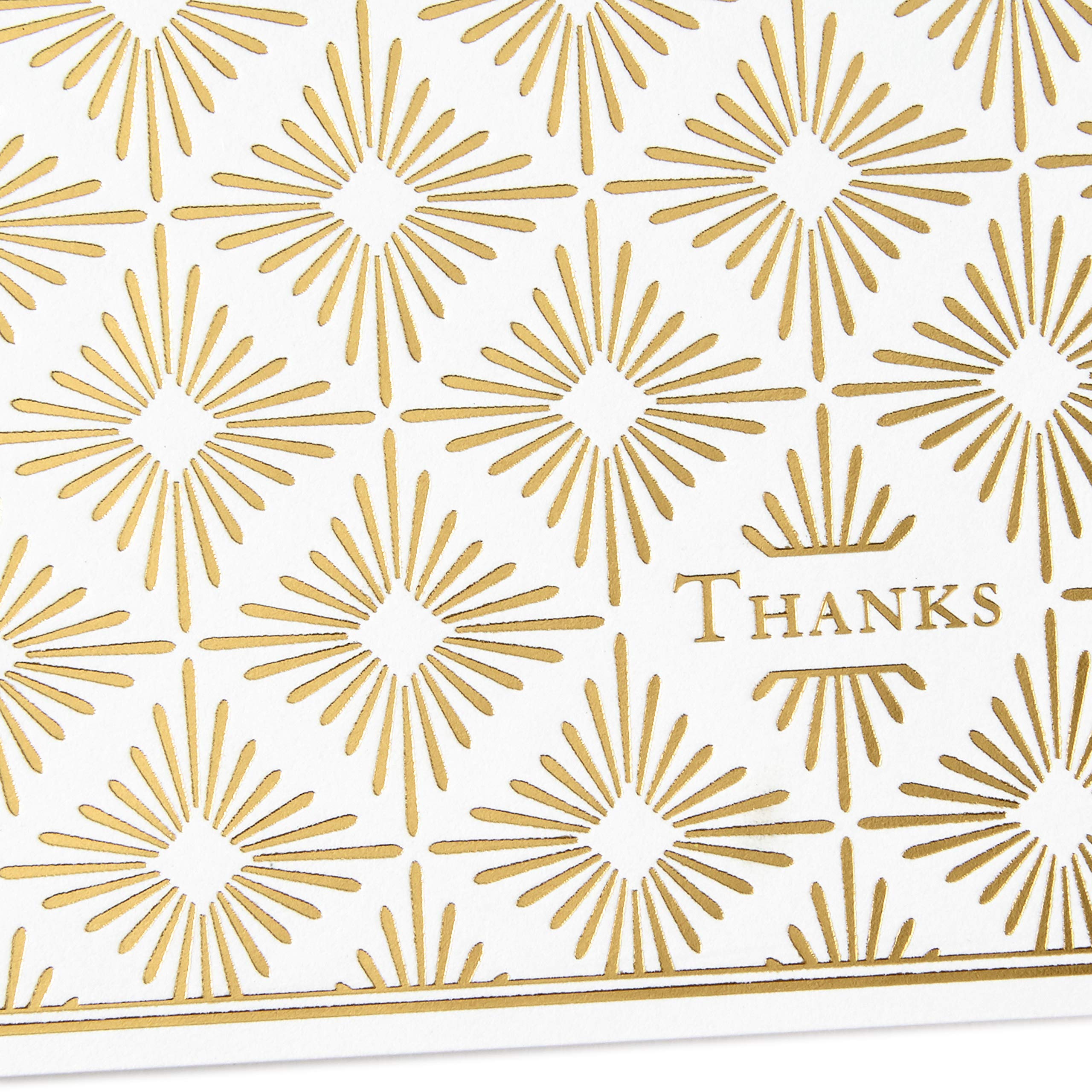 Hallmark Thank You Cards Assortment, Gold Foil Scroll (50 Thank You Notes with Envelopes for Wedding, Bridal Shower, Baby Shower, Business, Graduation)