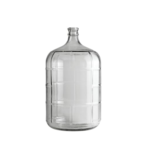 FastRack 3 Gallon Italian Glass Carboy Clear | Food Grade, Leak-Proof for fermentation, brewing & storage | 3 Gallon Fermenter | Large Glass Carboy for Home Brewing, Kombucha, Wine and Beer | 1 Pack