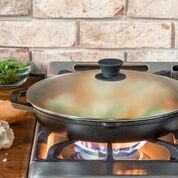 Lodge Seasoned Cast Iron 12 Inch Everyday Pan with Tempered Glass Lid, Black, 1 EA