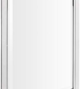 Head West Brushed Nickel with Chrome Recessed Medicine Cabinet Mirror - Stainless Steel Bathroom Mirror with Storage, Beveled Edge, and Adjustable Shelve - Small Medicine Cabinets for Bathroom 16"x26"