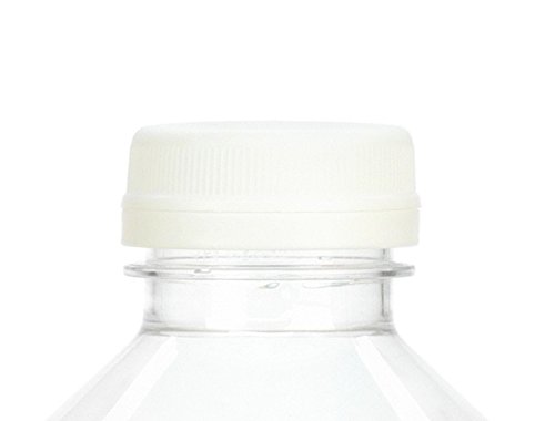 (6) 16 oz. Clear Food Grade Square Plastic Juice Bottles with White Tamper Evident Caps 6/pack