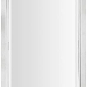 Head West Brushed Nickel with Chrome Recessed Medicine Cabinet Mirror - Stainless Steel Bathroom Mirror with Storage, Beveled Edge, and Adjustable Shelve - Small Medicine Cabinets for Bathroom 16"x26"