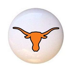 texas longhorn - texas - decorative glossy ceramic cupboard cabinet pulls dresser drawer knobs