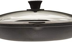 Lodge Seasoned Cast Iron 12 Inch Everyday Pan with Tempered Glass Lid, Black, 1 EA