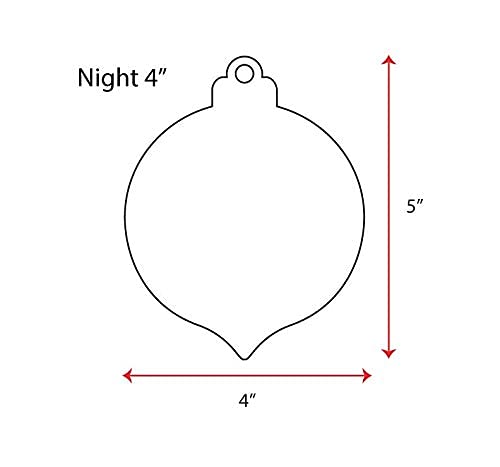 Soto Laser Cutting 25 Acrylic Christmas Ornaments Blanks Night 1/8" Thick Clear (4")