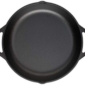 Lodge Seasoned Cast Iron 12 Inch Everyday Pan with Tempered Glass Lid, Black, 1 EA