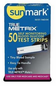 sunmark truemetrix blood glucose test strips - 50 ct, pack of 3