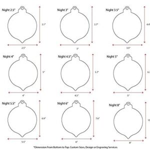 Soto Laser Cutting 25 Acrylic Christmas Ornaments Blanks Night 1/8" Thick Clear (4")