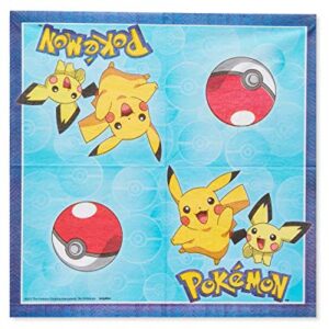 American Greetings Pokemon Party Supplies, Paper Lunch Napkins (48-Count)