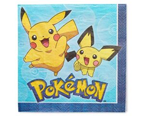 american greetings pokemon party supplies, paper lunch napkins (48-count)