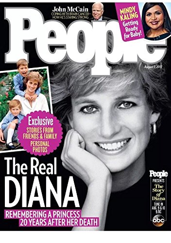 PEOPLE MAGAZINE AUGUST 7, 2017 NEW PRINCESS DIANA JOHN McCAIN MINDY KALING