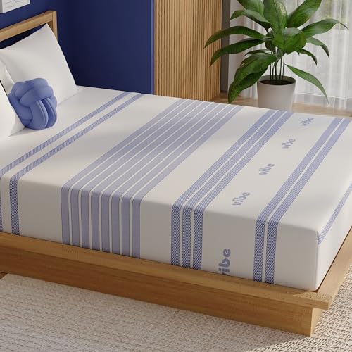 Vibe Gel Memory Foam Mattress, 12-Inch CertiPUR-US Certified Bed-in-a-Box, Twin, White