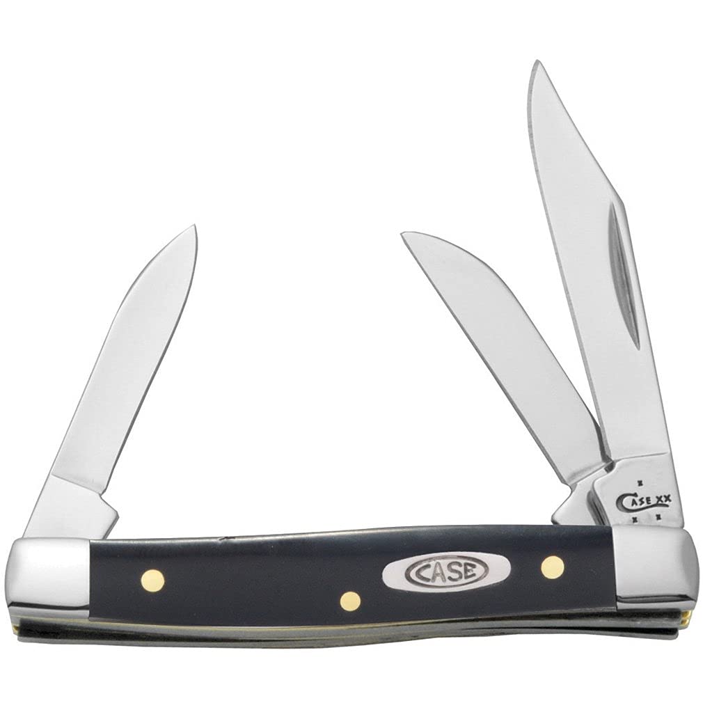 Case WR XX Pocket Knife Black Synthetic Small Stockman Item #22512 - (2333 SS) - Length Closed: 2 5/8 Inches