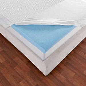 novaform 3” evencor gelplus gel memory foam mattress topper with cooling cover (king)