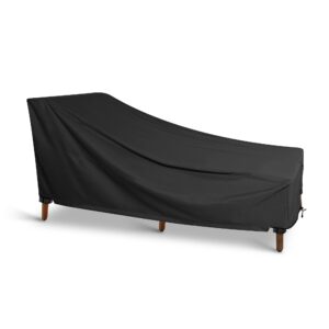 chaise lounge cover - khomo gear - panther series - heavy duty patio furniture cover - black outdoor