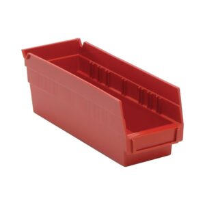 quantum storage systems qsb101 economy 4" shelf bins - red, 36 pack