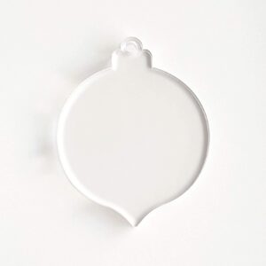 Soto Laser Cutting 25 Acrylic Christmas Ornaments Blanks Night 1/8" Thick Clear (4")