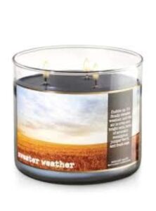 bath & body works home sweater weather scented 3 wick 14.5 ounce candle limited edition 2017 fall