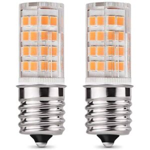 e17 led bulb microwave oven light 4 watt warm white 3000k dimmable 52x2835smd ac110-130v (pack of 2)