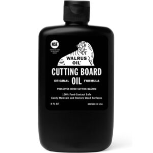 walrus oil - cutting board oil and wood butcher block oil, 8 oz bottle, fda food-contact safe