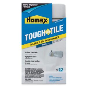 homax 41072031530 tough as tile tub, sink, and tile refinishing kit, aerosol, white, 32 oz