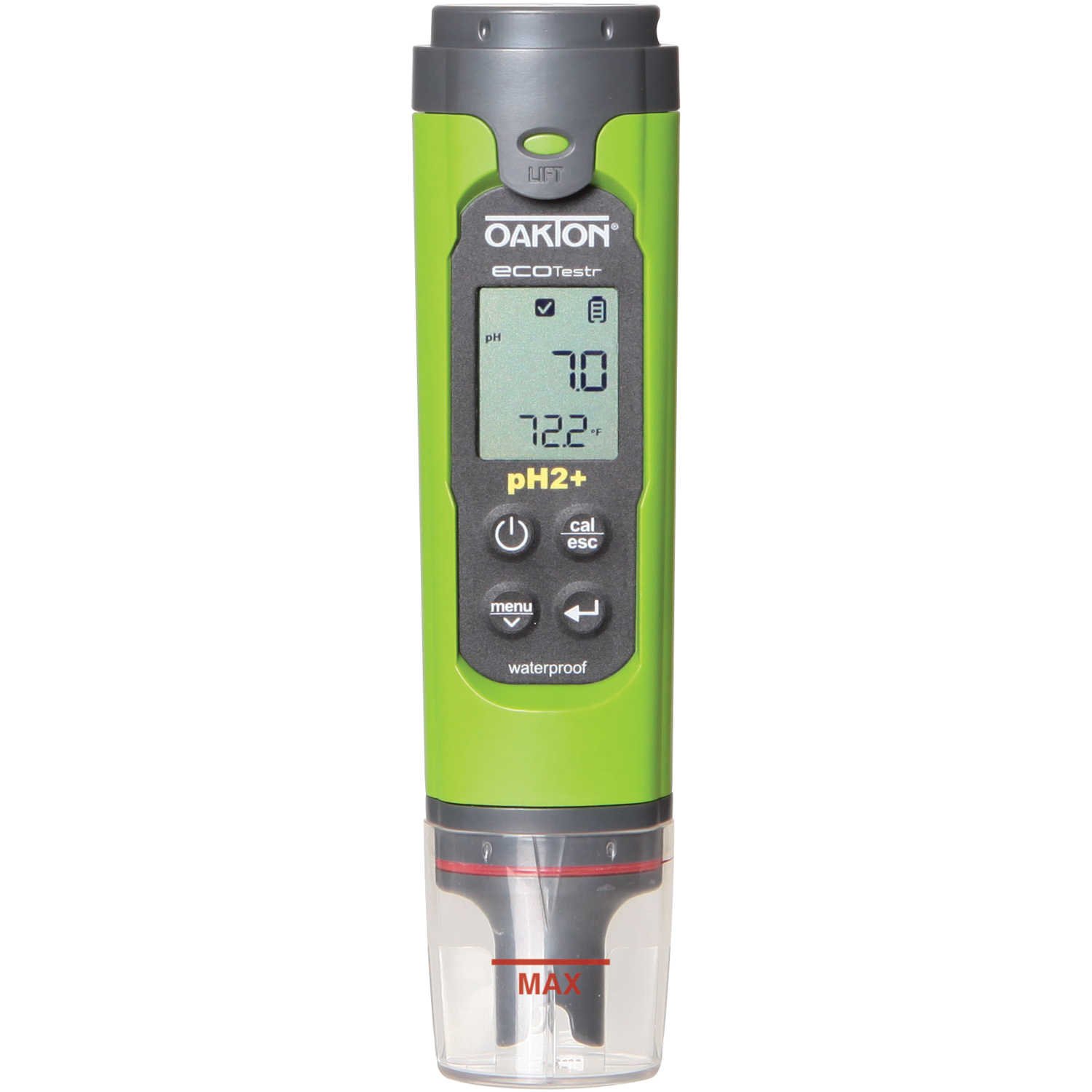 pH Meter, LCD Display, 0.00 to 14.00 Range