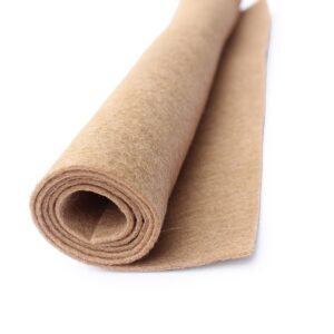 camel tan - wool felt oversized sheet - 35% wool blend - 1 12x18 inch sheet