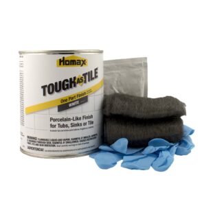 homax tub and tile refinishing kit, white, 21 oz, brush on, tough as tile kit