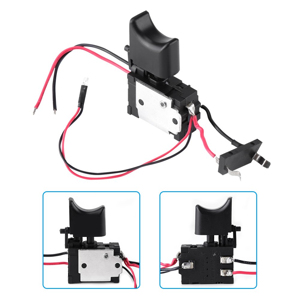 Electric Drill Switch,12V Lithium Battery Cordless Drill Speed Control Trigger Switch with Small Light