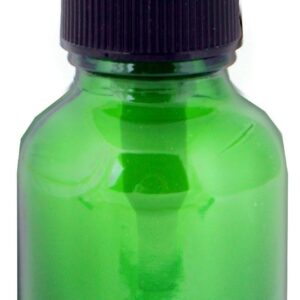 Vivaplex, 12, Green, 1 oz Glass Bottles, with Black Fine Mist Sprayers