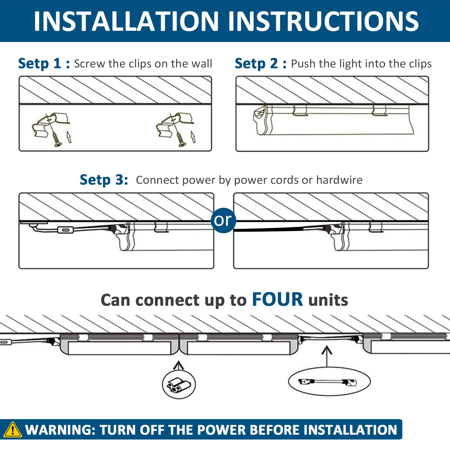 JESLED 10-Pack 8FT LED Shop Light Fixture, 90W 12000LM 6500K LED Tube Lights T8 Integrated, Linkable, Plug and Play, High Output, D Shape 3 Rows 300 Degree Lighting for Garage, Workshop