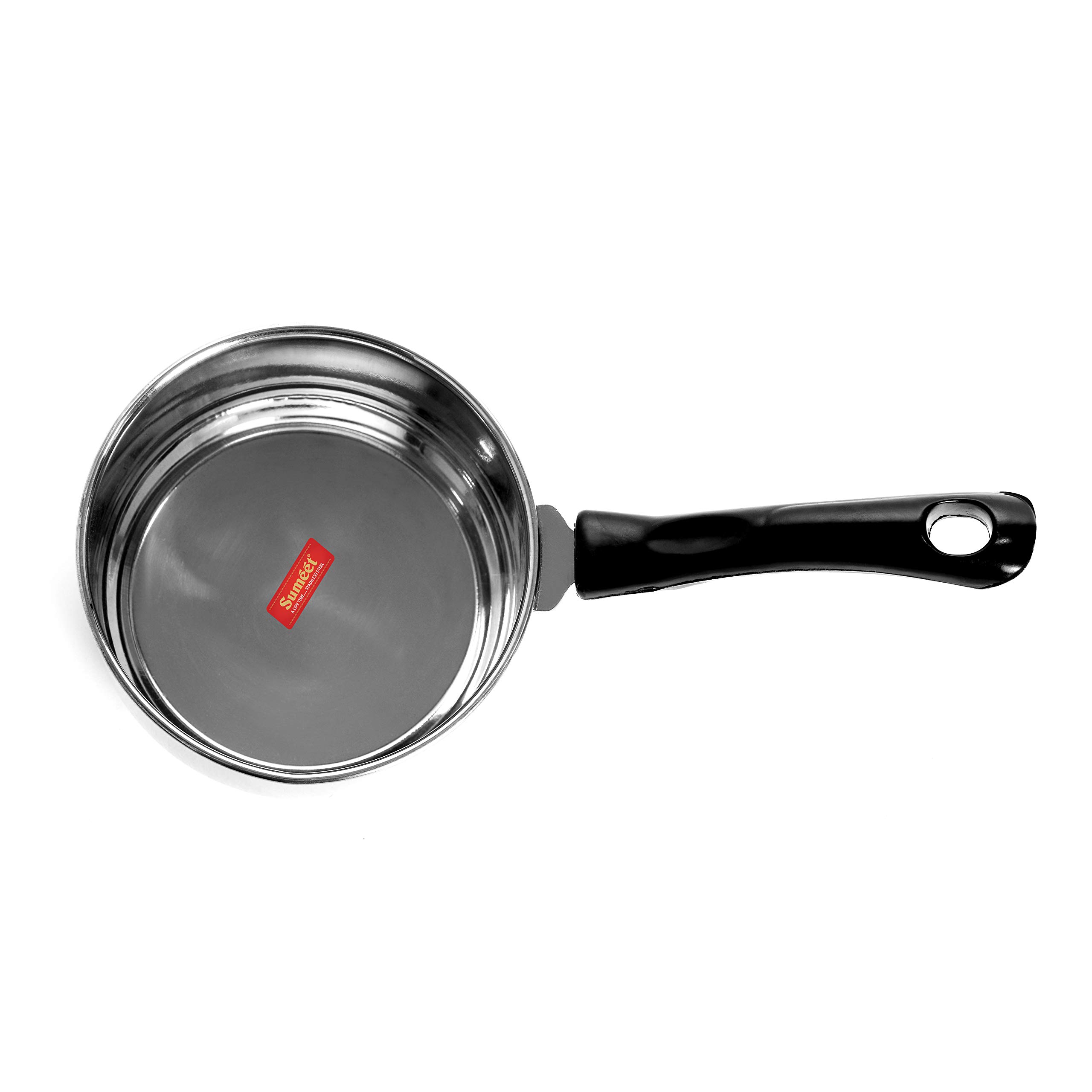 Sumeet Stainless Steel Induction & Gas Stove Friendly Saucepan/Cookware/Container With Handle - 0.8 Liters