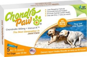 chondropaw joint care supplement for dogs over 25lbs